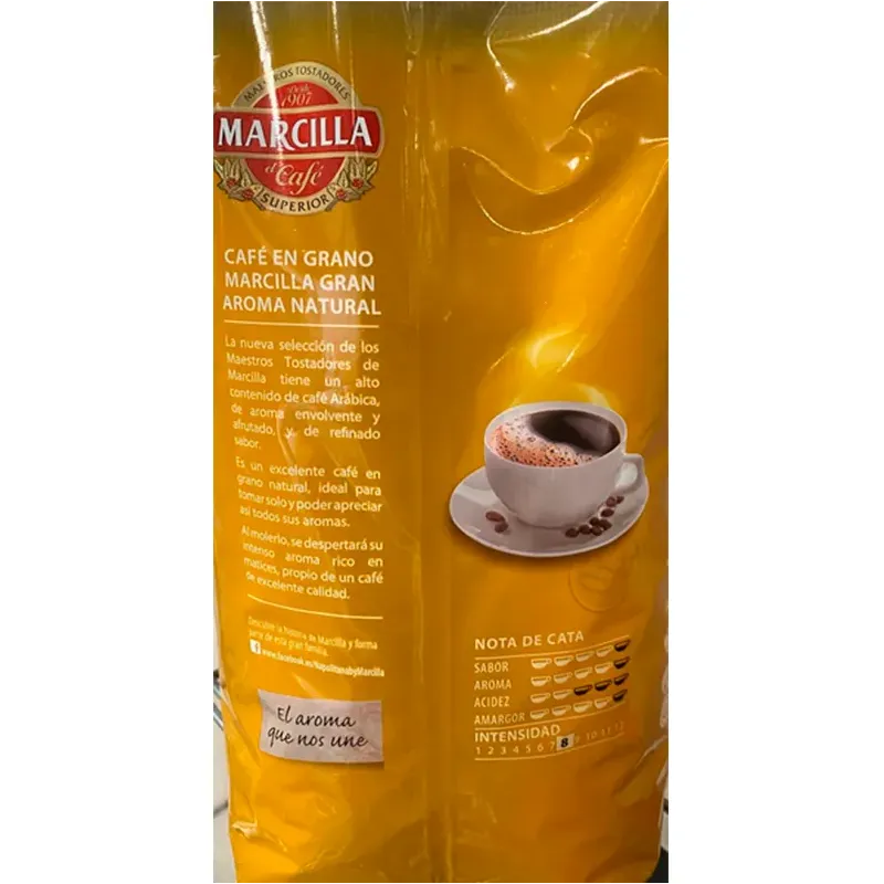 Café Marcilla Gran Aroma Natural en Grano 1 Kg | Capsularium