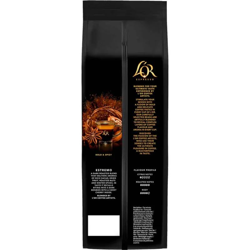 ESTREMO L'or Espresso 500 g - Café en grano calidad superior